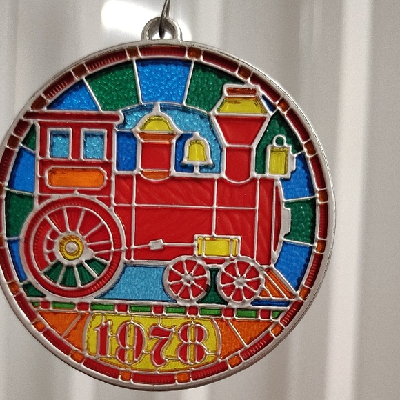 Holiday | Vintage Tiffany Train Stained Glass Ornament | Poshmark